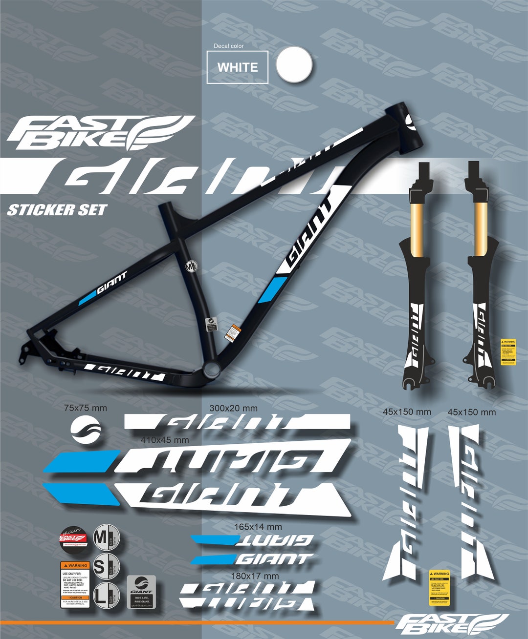 Custom Made Giant Decal on Bike - Etsy