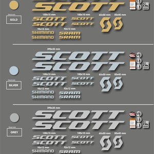 Custom Made Scott Stickers on Bike. Scott Decals - Etsy