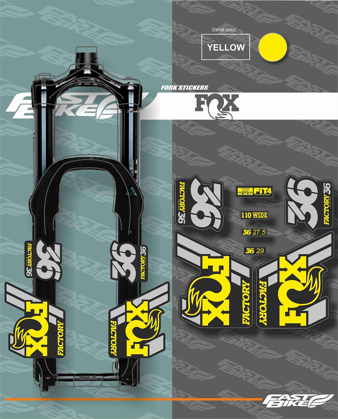 Fox 36 2018 Decals Stikers - Etsy