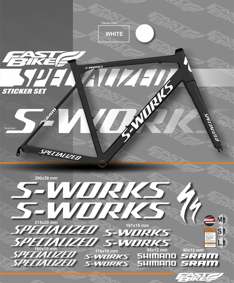 Custom Made S-works Decal Stickers on Bike.s-works Decals - Etsy