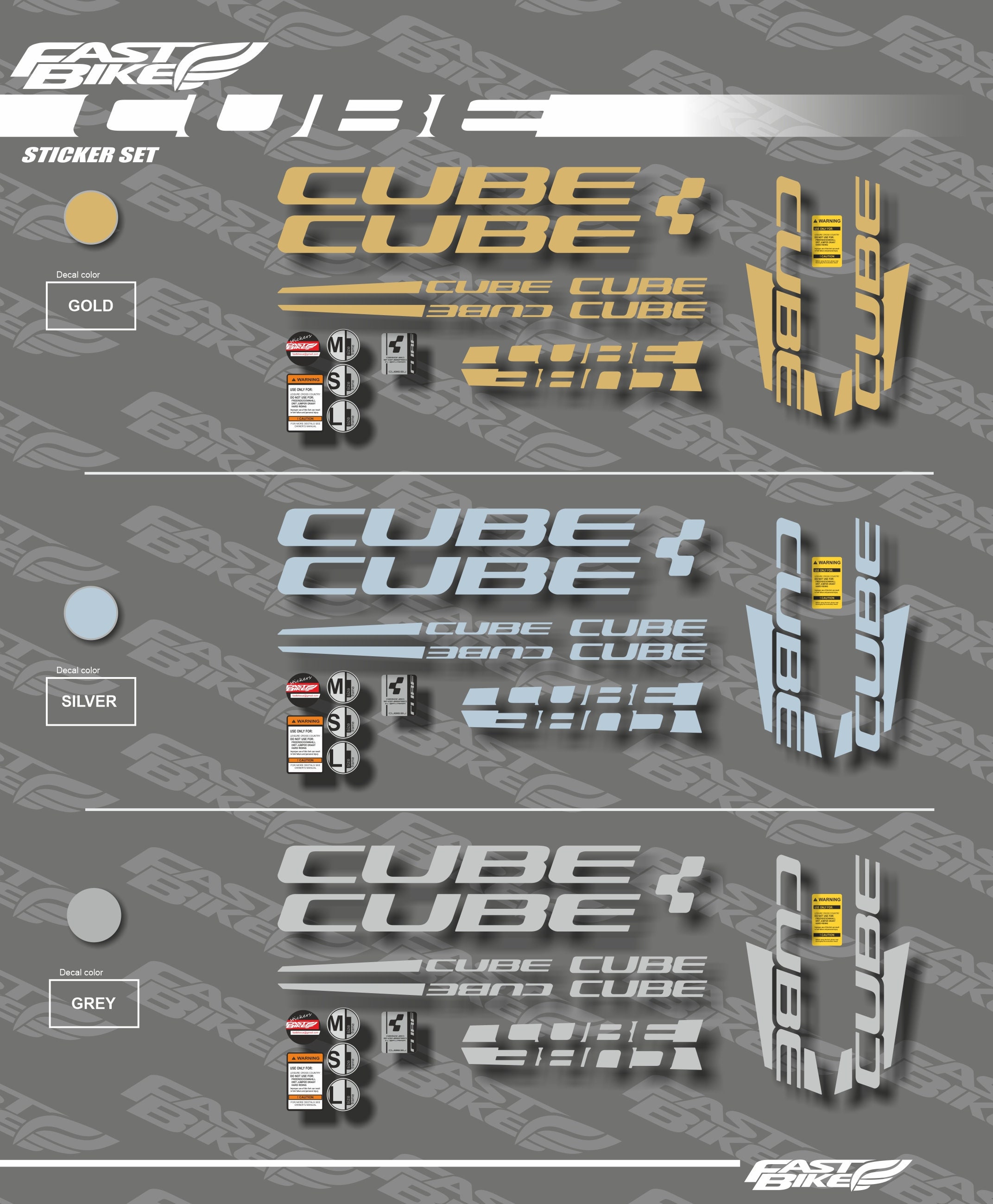 Custom Made Cube Decal Stickers on Bike. Cube Decals - Etsy UK