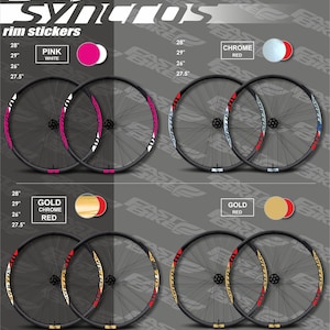 Custom Syncros Bike Rim Decal Stickers: 26-29" Wheels - Etsy