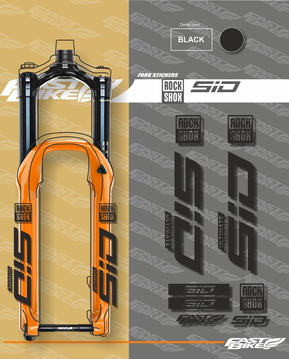 Rock Shox SID ULTIMATE Decal Bike Fork - Etsy