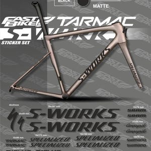 Custom S-works Tarmac Bike Decal Sticker Set - Etsy