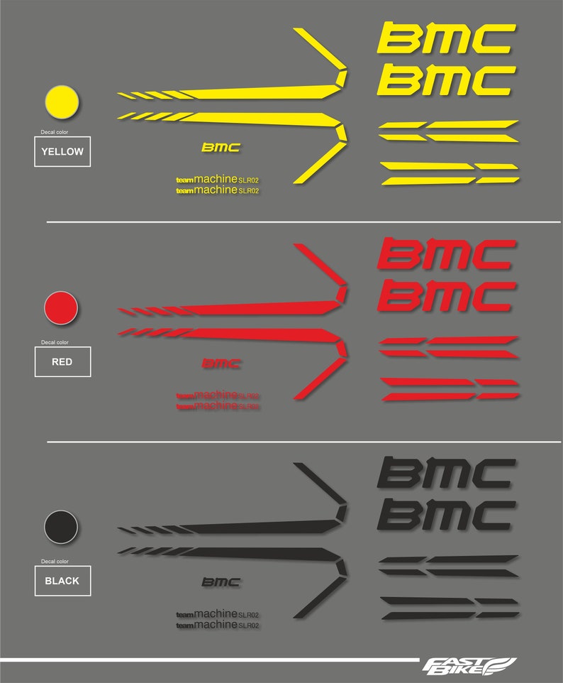 BMC Decal Stickers on Bike. BMC Decals - Etsy