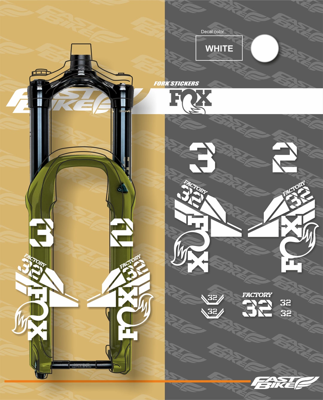 Fox 32 Factory Decals Stikers - Etsy