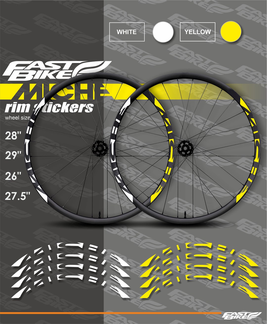 Custom Made Miche Bike Rim Decal Stickers. Miche Stickers on Bike - Etsy