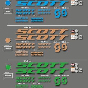 Custom Made Scott Stickers on Bike. Scott Decals - Etsy