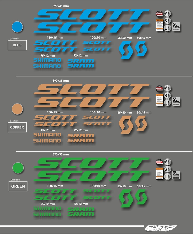 Custom Made Scott Stickers on Bike. Scott Decals - Etsy