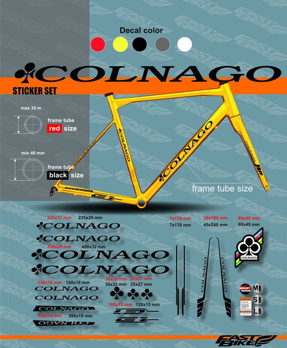 COLNAGO decal stickers on bike. Colnago decals | Etsy