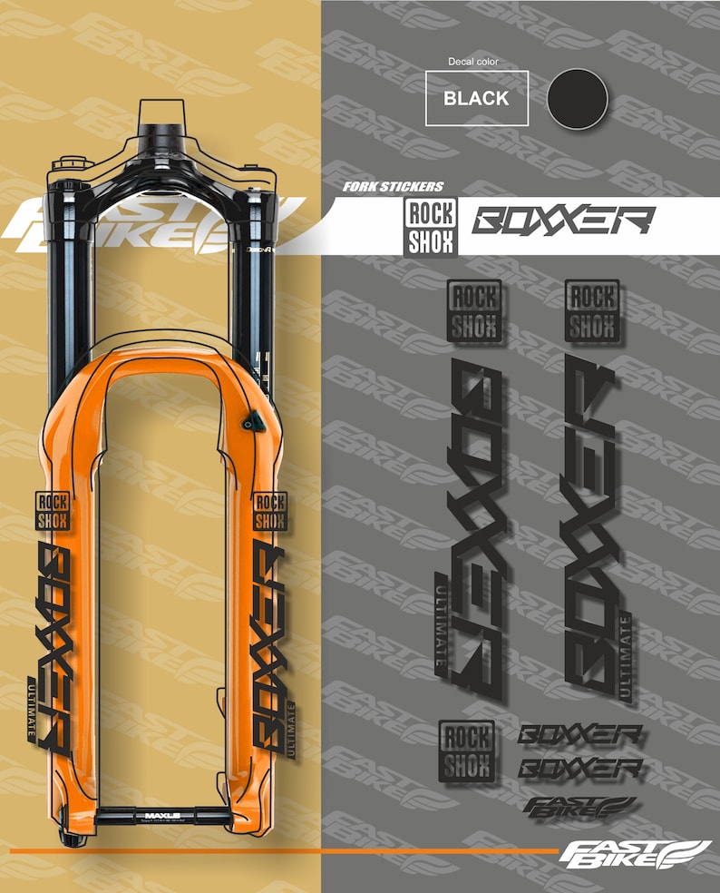 Boxxer Stickers Bike Fork - Etsy