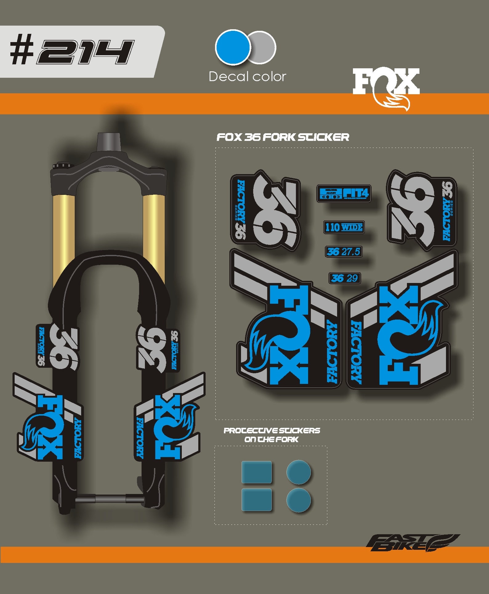 Fox 36 Decal Stickers bike fork | Etsy