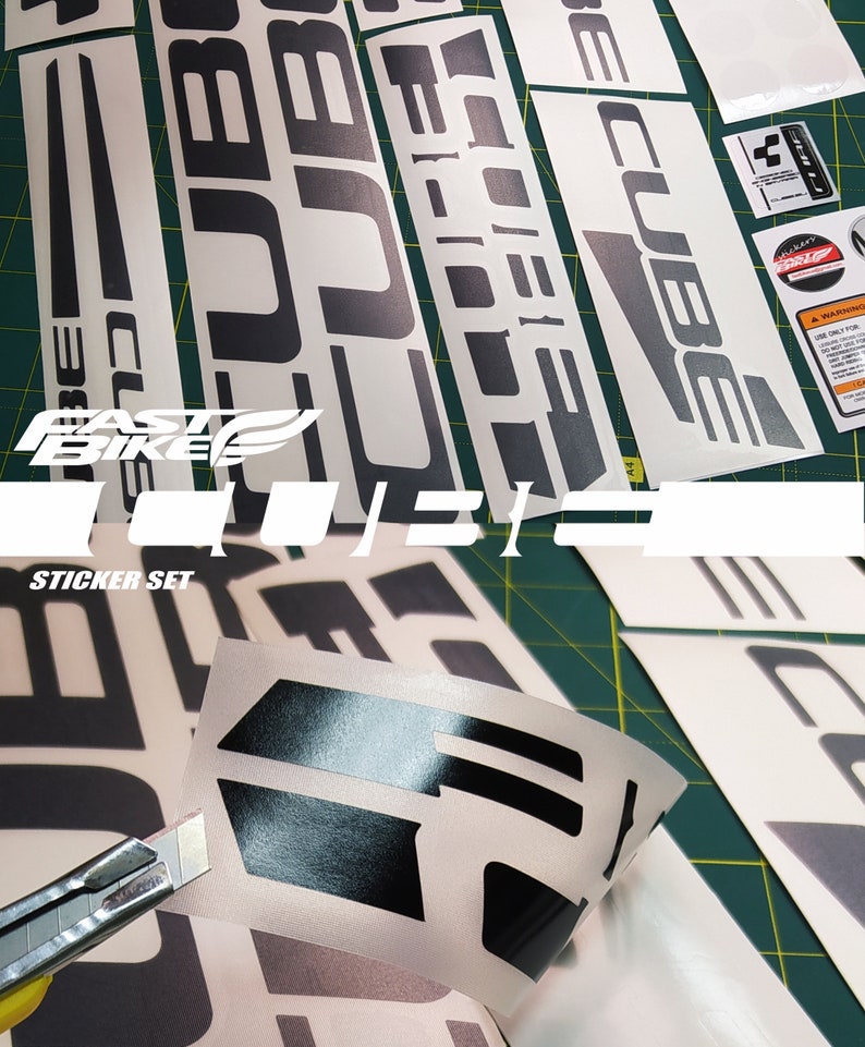 Custom Made Cube Decal Stickers on Bike. Cube Decals - Etsy