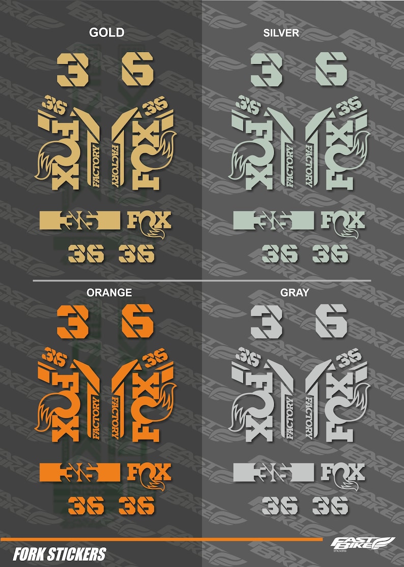 Fox 36 Decal Stickers Bike Fork - Etsy