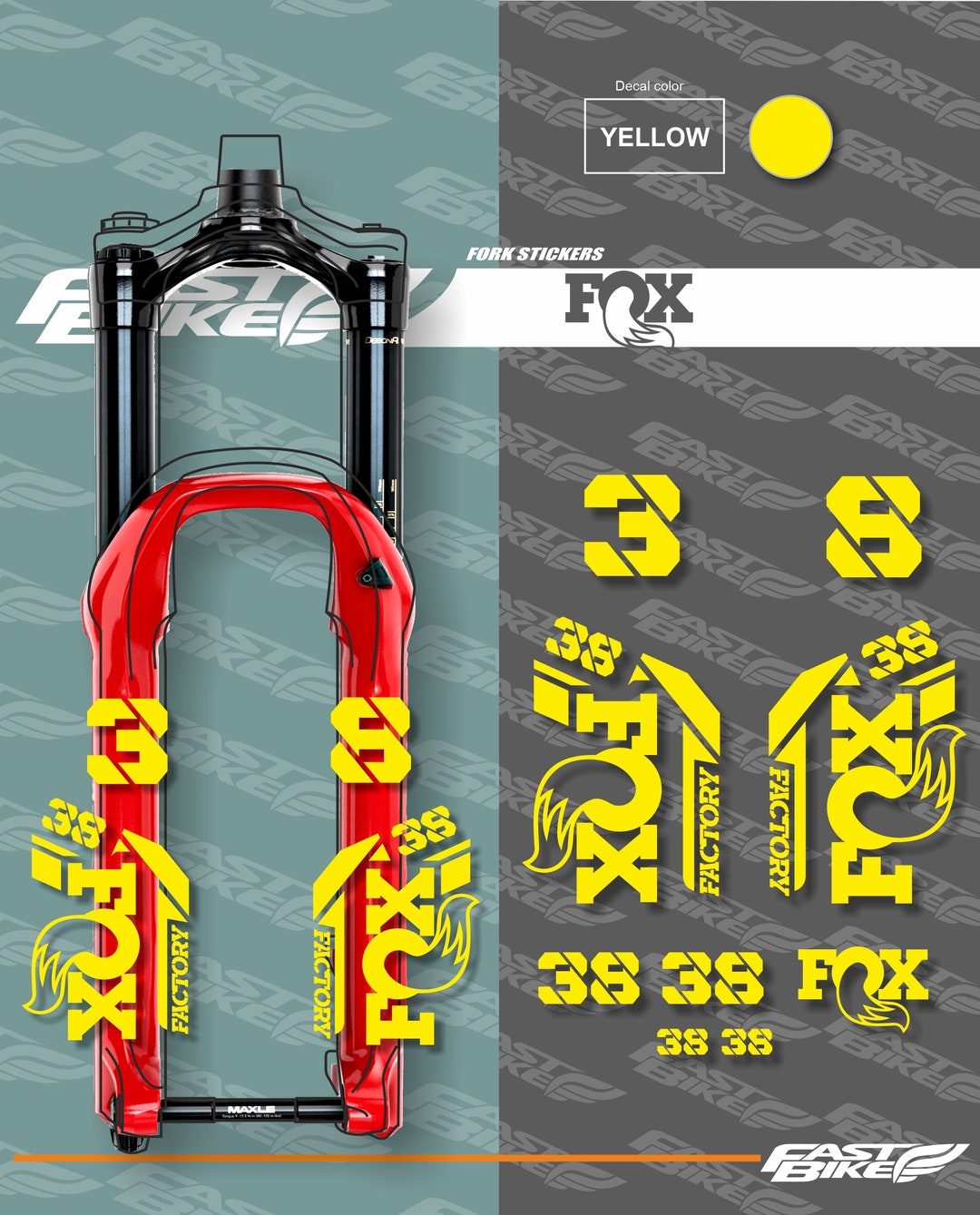 Fox 38 Factory 2021 Decals Stikers - Etsy
