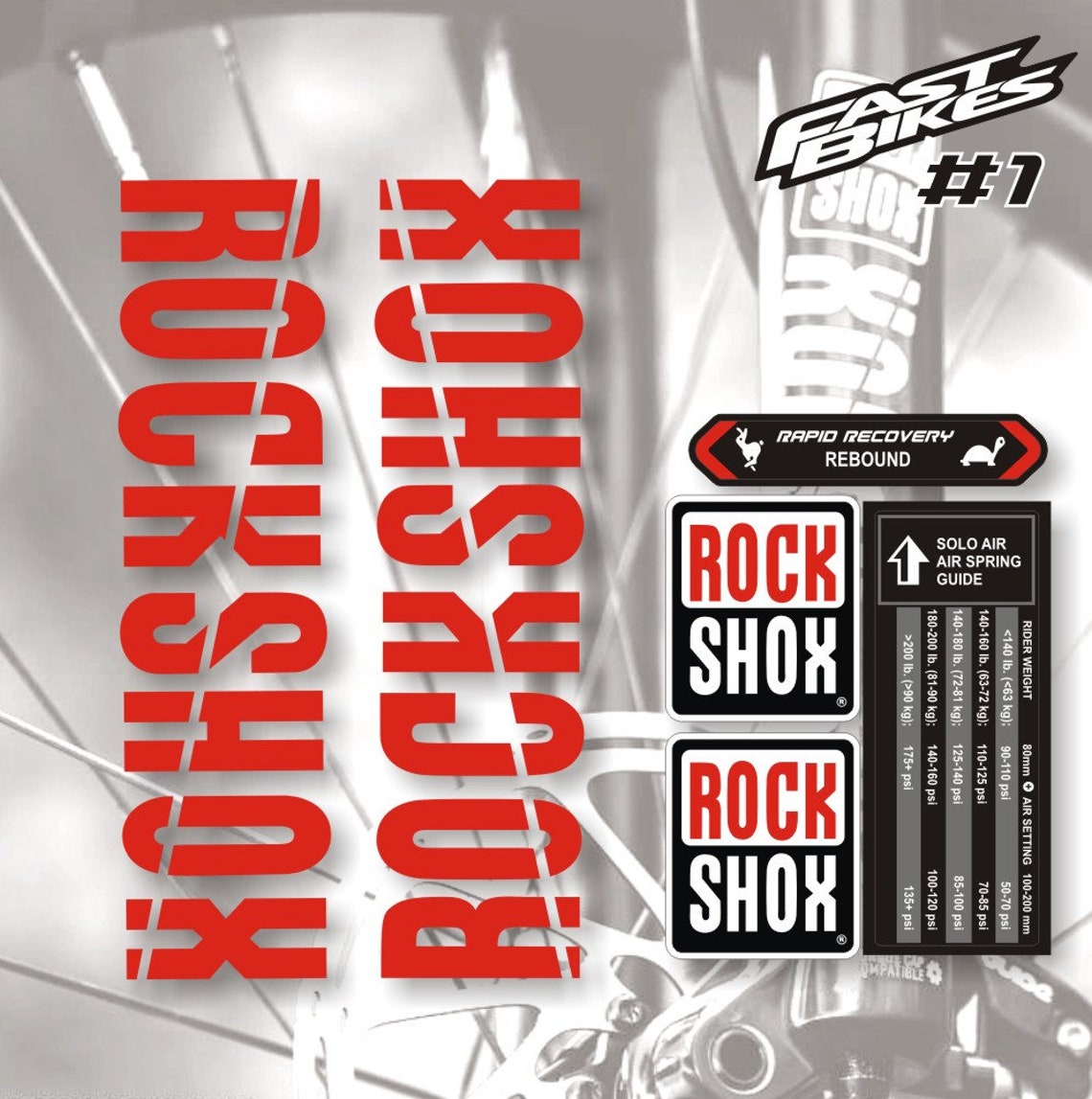 ROCK SHOX decal Stickers bike fork | Etsy