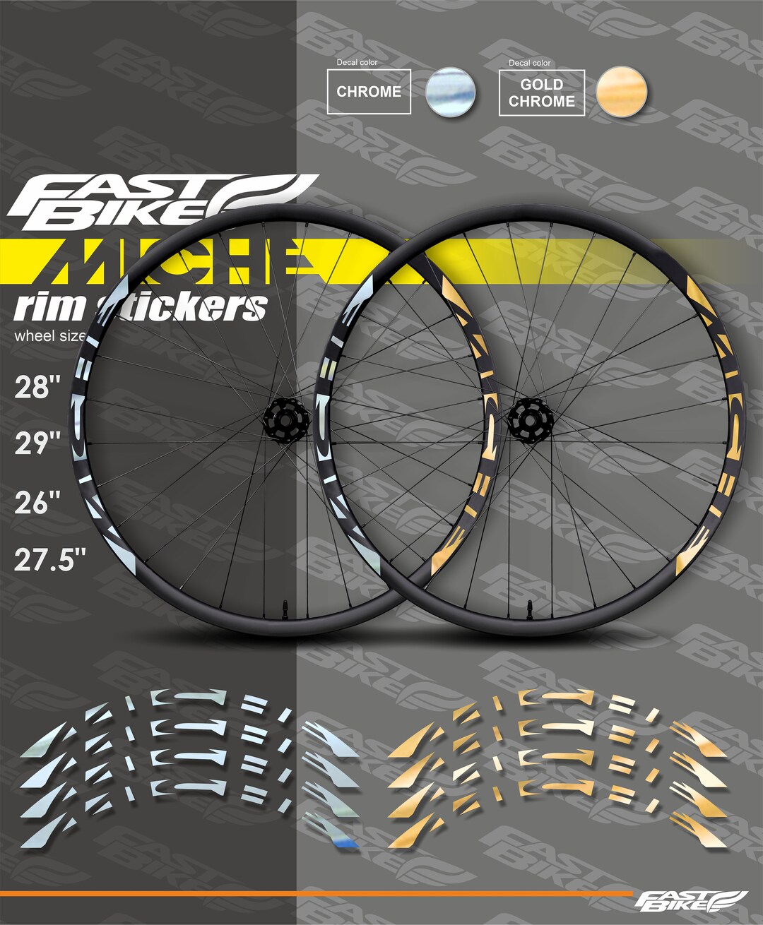 Custom Made Miche Bike Rim Decal Stickers. Miche Stickers on Bike - Etsy
