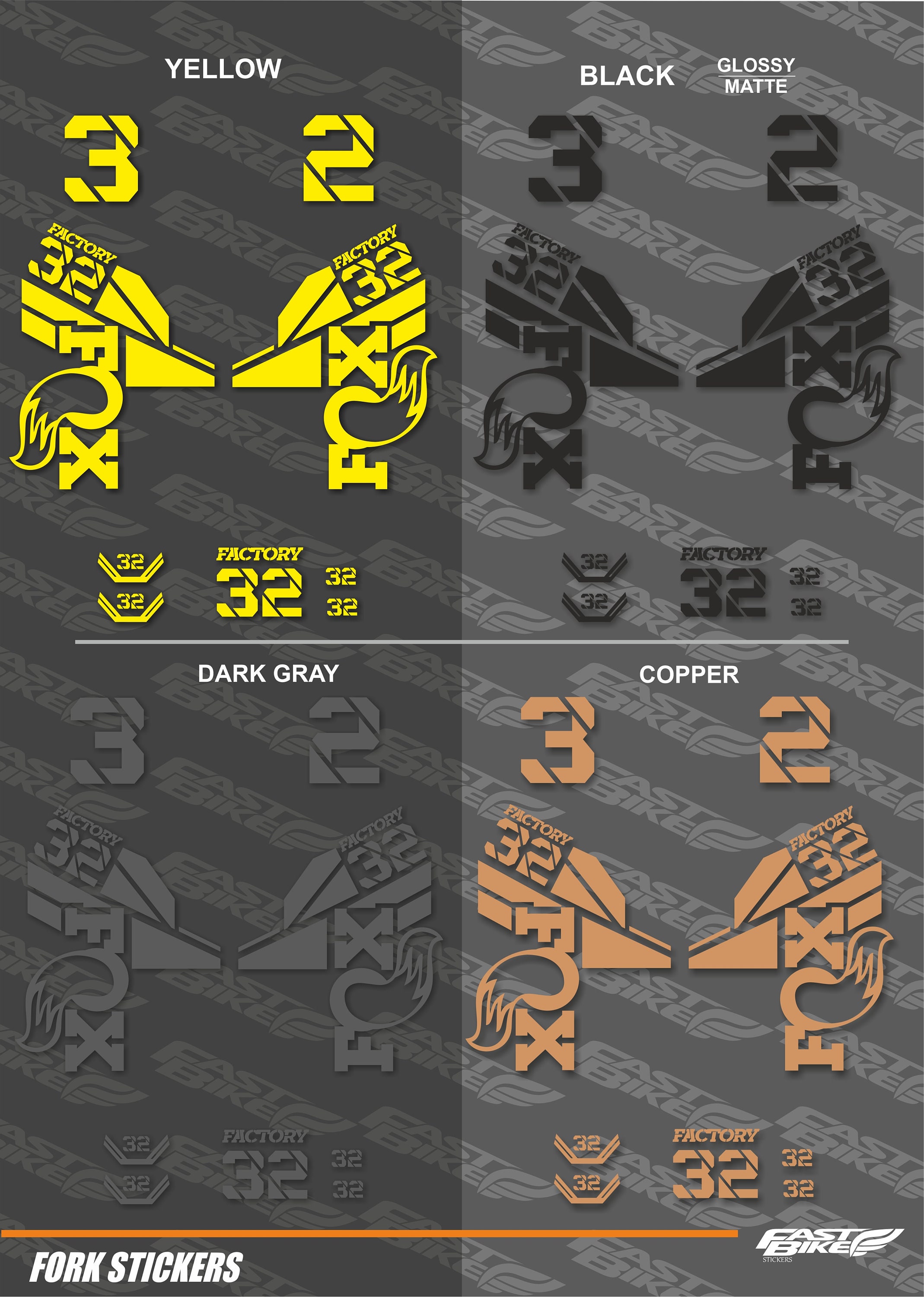 Fox 32 Factory Decals Stikers - Etsy