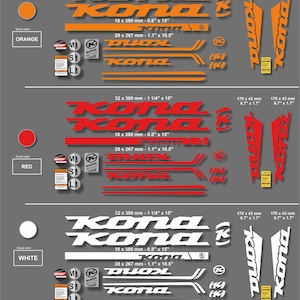 Custom Made Kona Decal Stickers on Bike. Kona Decals - Etsy