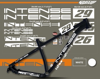 Custom Made Intense Style Bike Frame Decals Stickers. Made - Etsy