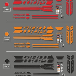 Custom Made GIANT Terrago Decal Stickers on Bike. GIANT Decals - Etsy