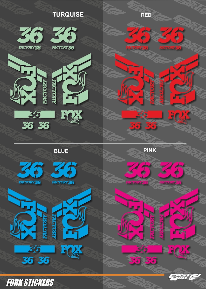 Fox 36 2018 Factory Decals Stikers - Etsy