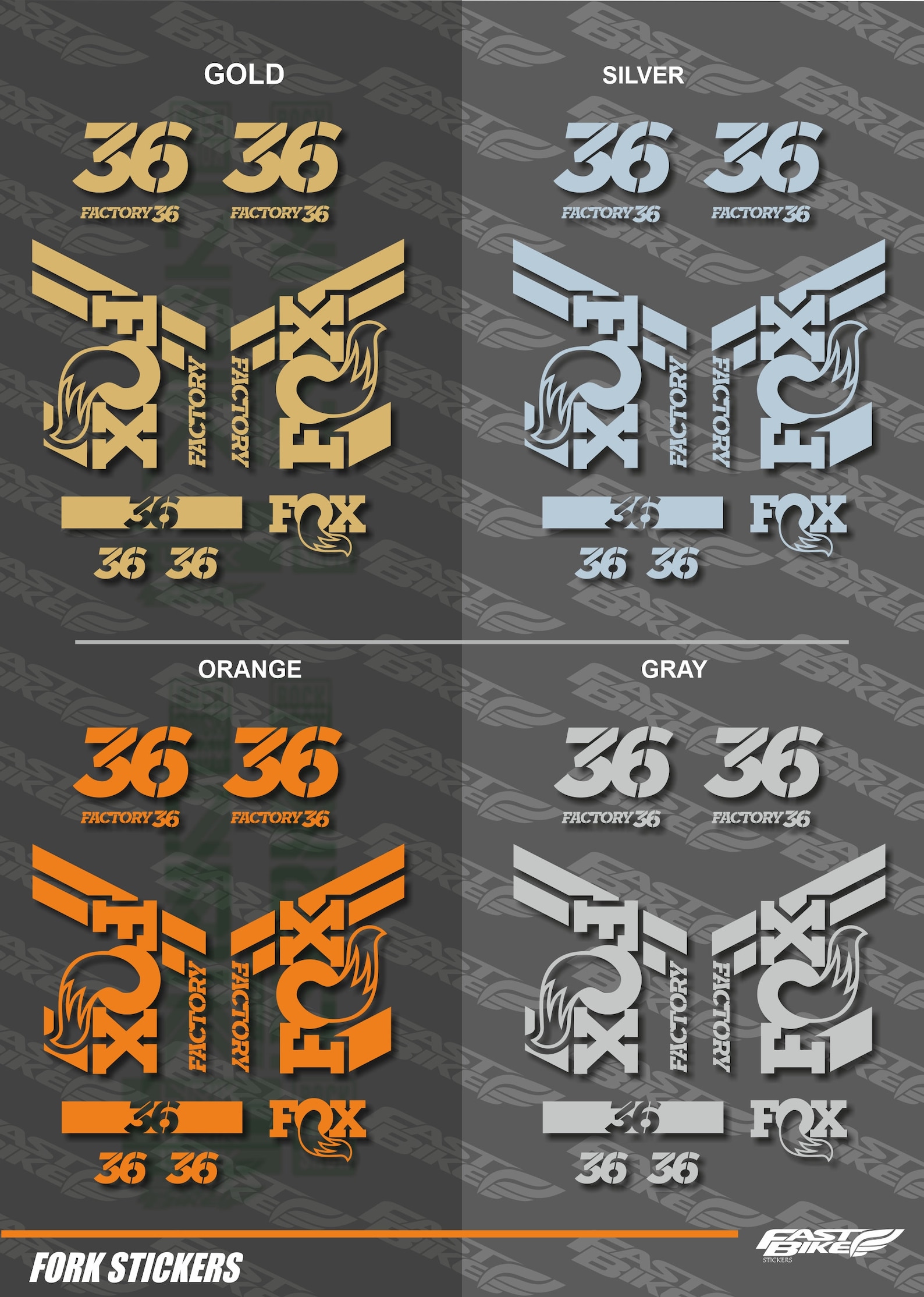 Fox 36 2018 Factory Decals Stikers - Etsy