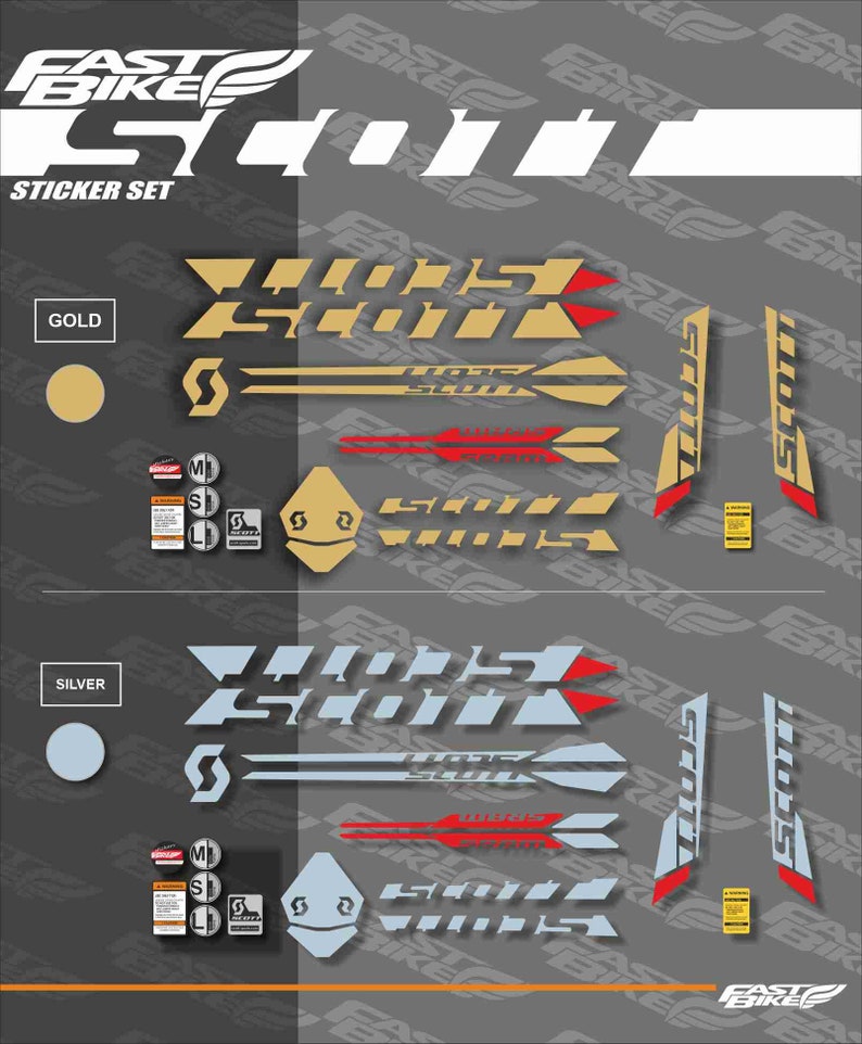 Scott Decal Stickers on Bike. Scott Decals - Etsy