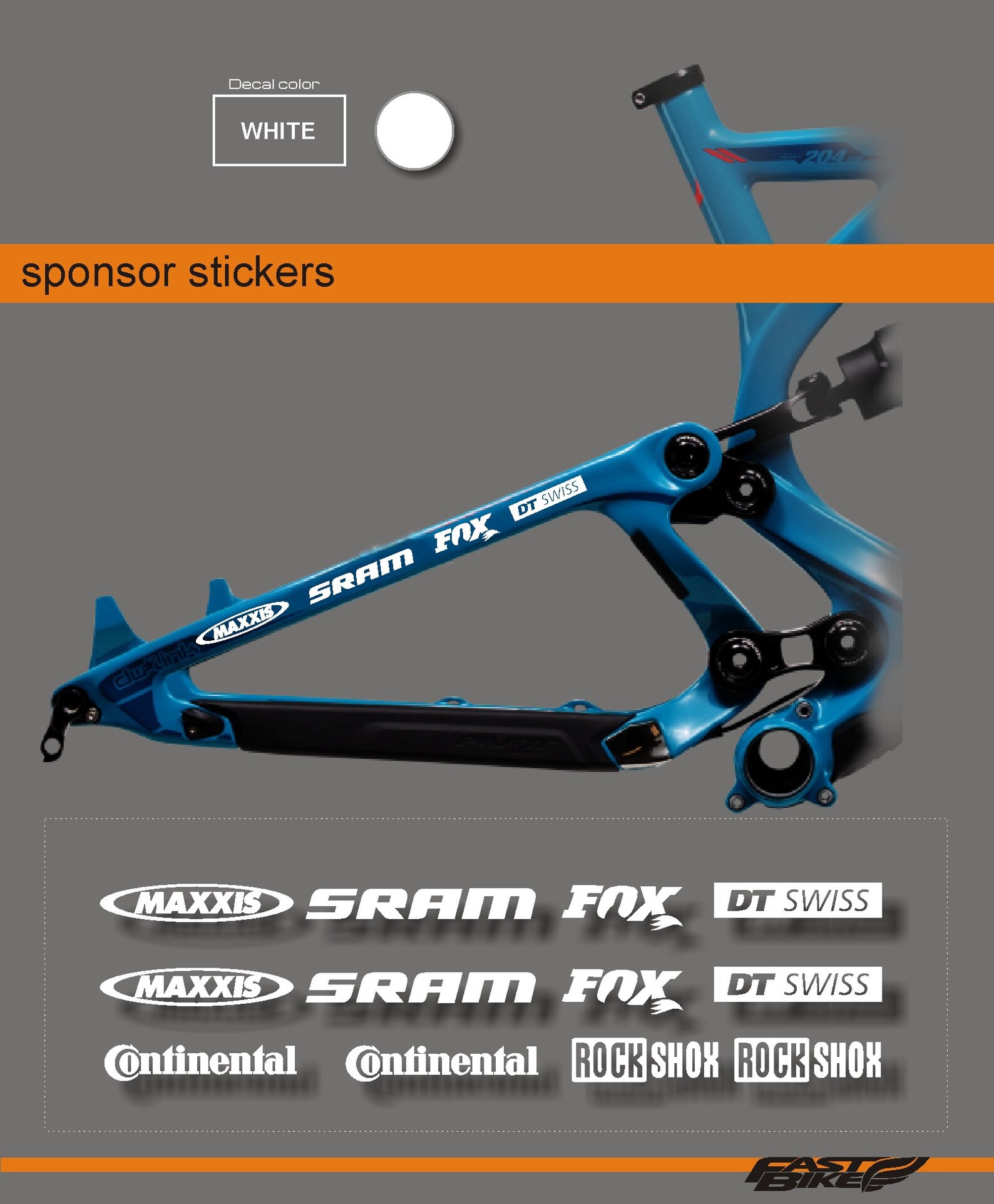 Sponsor decal stickers Sram Fox DT Swiss Rock shox | Etsy