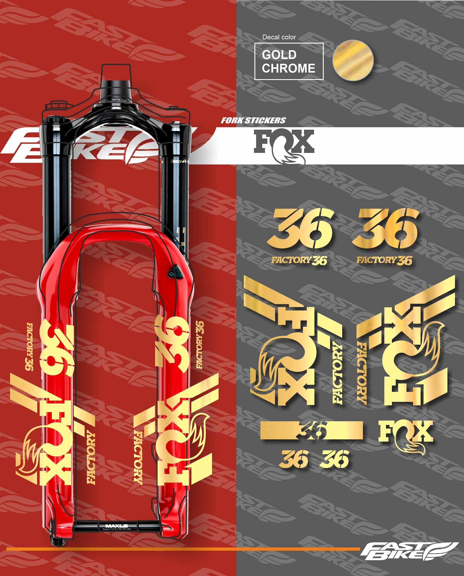 Fox 36 2018 Factory Decals Stikers - Etsy