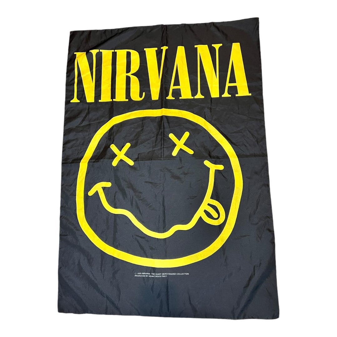 Vintage 90s 1995 Nirvana Flag Wall Banner - Etsy