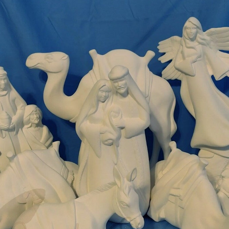 Pottery Nativity Set - Etsy