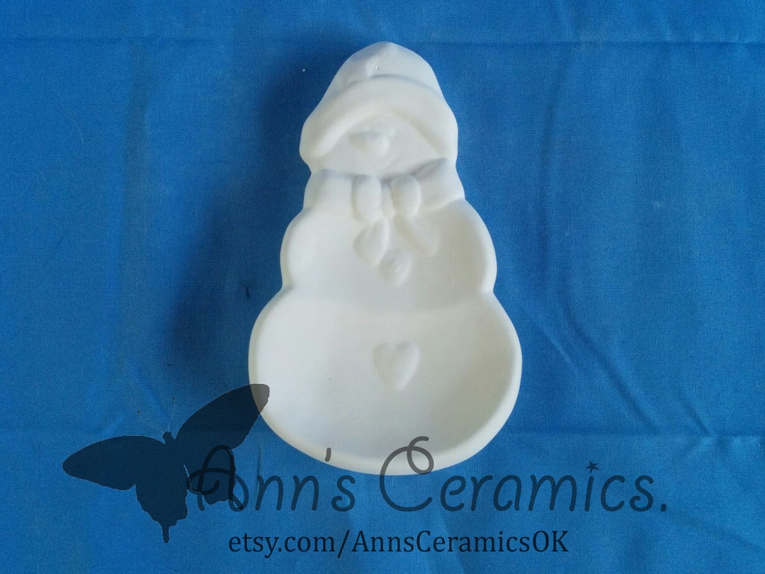 Snowman Spoon Rest - Made to Order - Paint Your Own Bisque - Etsy
