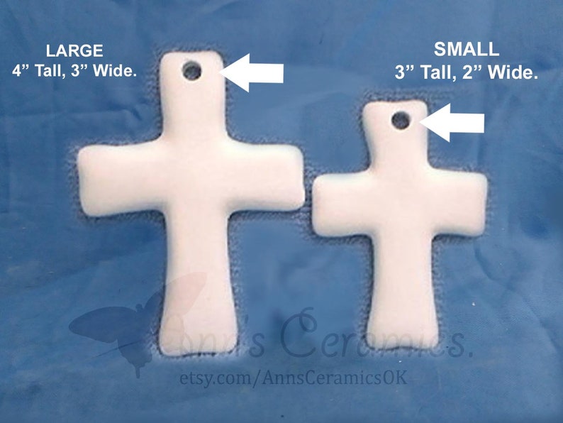 Plain Crosses Four Sizes - Made to Order - Paint Your Own Bisque - Etsy