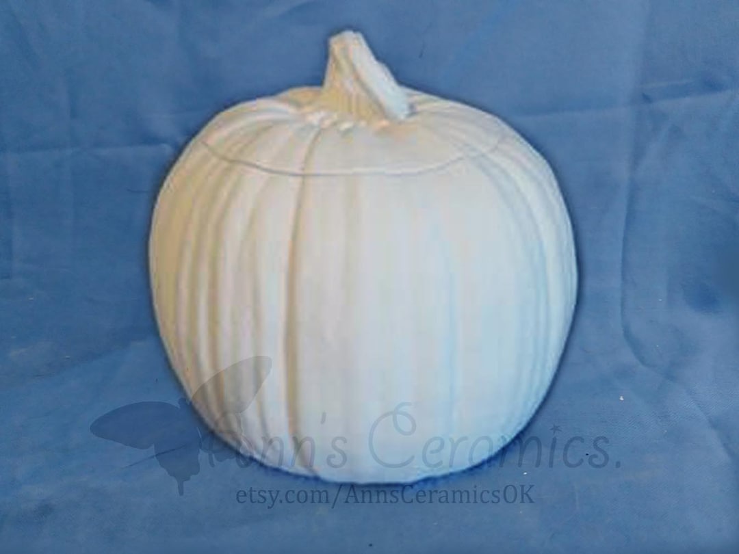 XL Lidded Pumpkin - Made to Order - Paint Your Own Bisque - Etsy