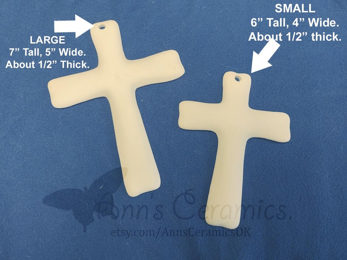 Plain Crosses Four Sizes - Made to Order - Paint Your Own Bisque - Etsy