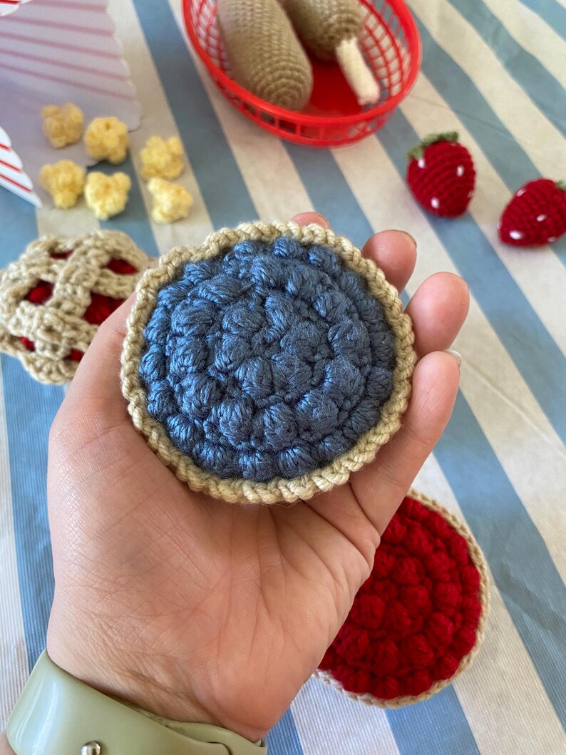 Crochet Pie: Cherry, Blueberry, Pumpkin - Etsy