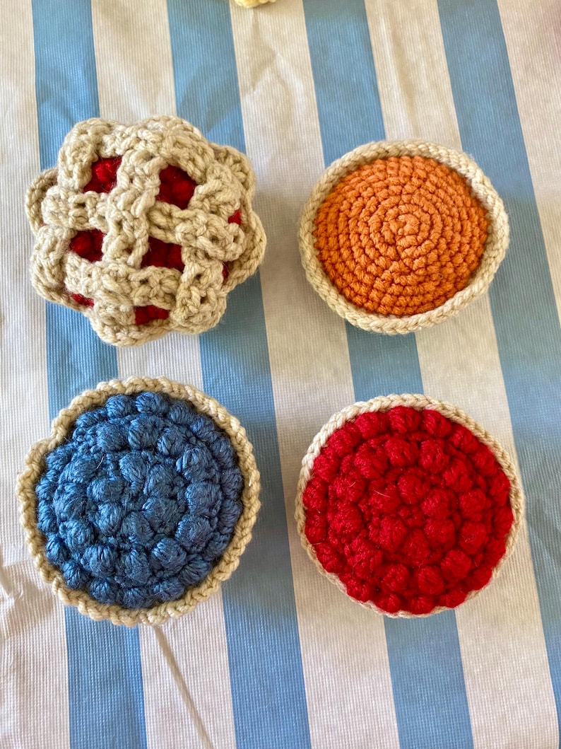 Crochet Pie: Cherry, Blueberry, Pumpkin - Etsy