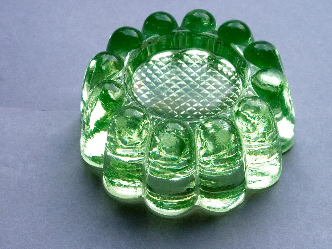 Green Uranium Glass Piano Insulators MCM Art Glass France - Etsy