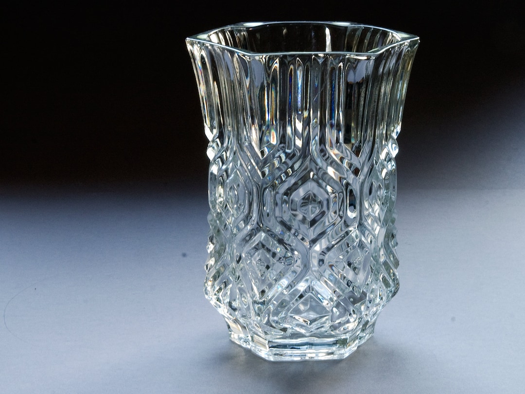 Luminarc Hexagonal Vase MCM Art Glass France - Etsy