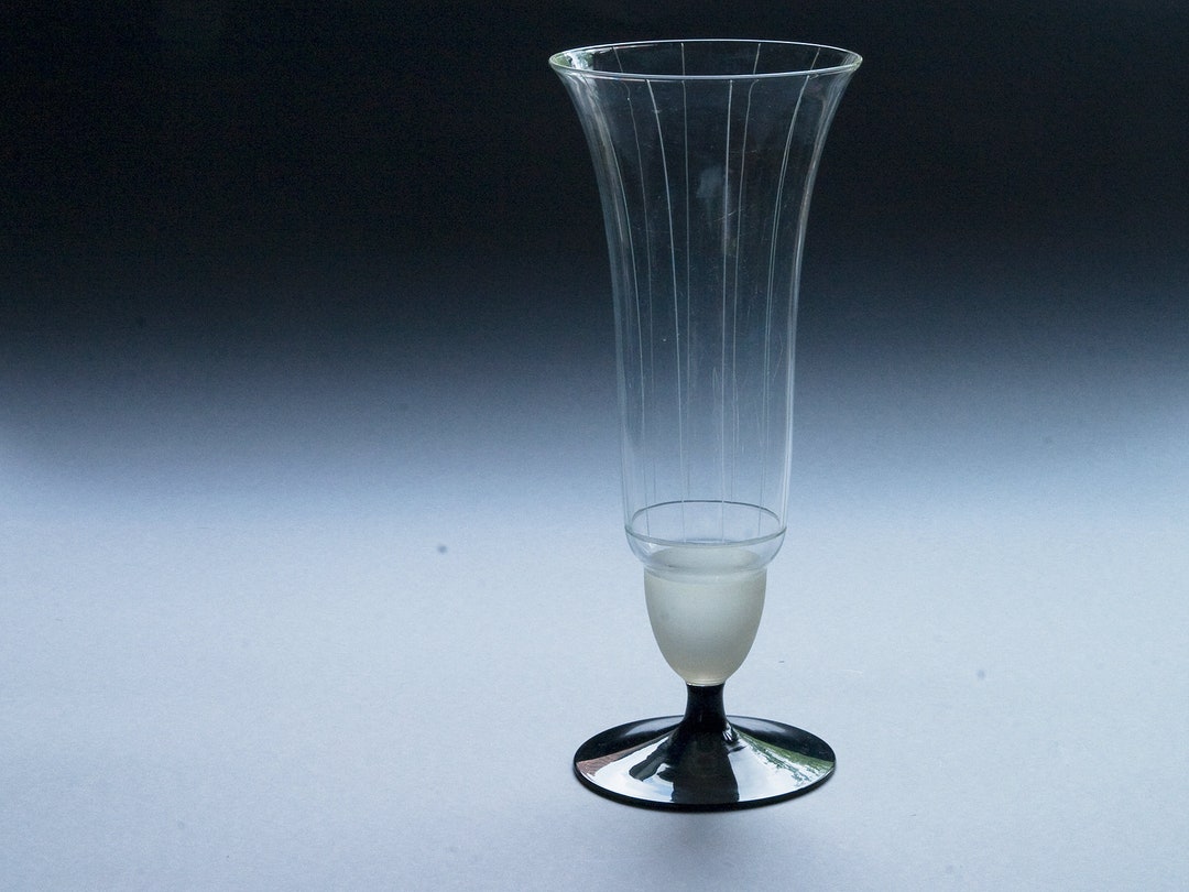 Rare Leerdam Funnel Vase 1938 Netherlands MCM Dutch Art Glass - Etsy