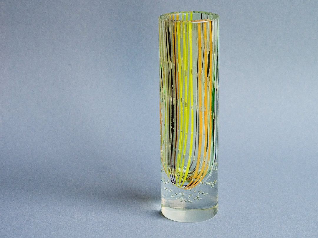 Studio Dino Ripa 'tallegio' Vase MCM Italy Art Glass - Etsy