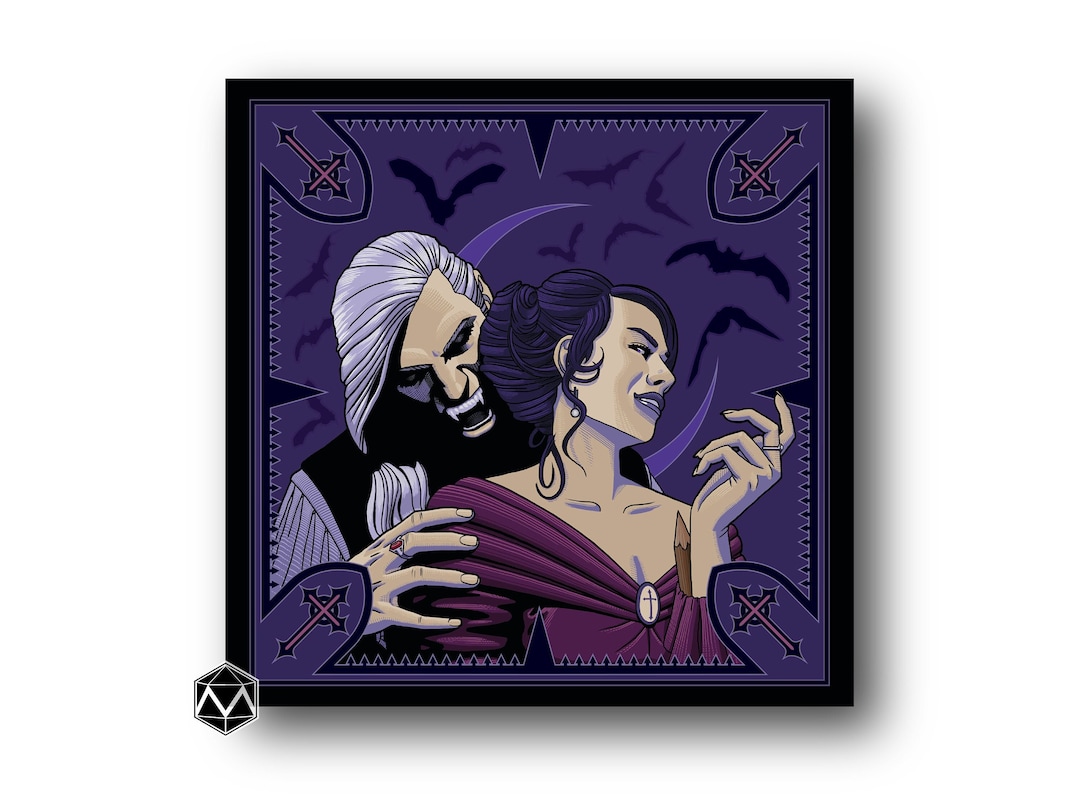 Gothic Vampire Silk Scarf: Hunters of the Night, 100cm Square - Etsy