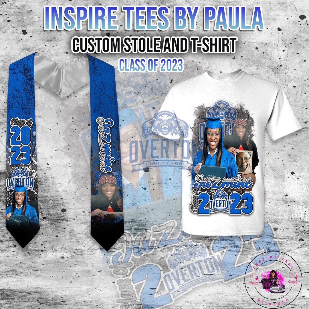 Custom Graduation Stole and Matching Tshirt Combo - Etsy