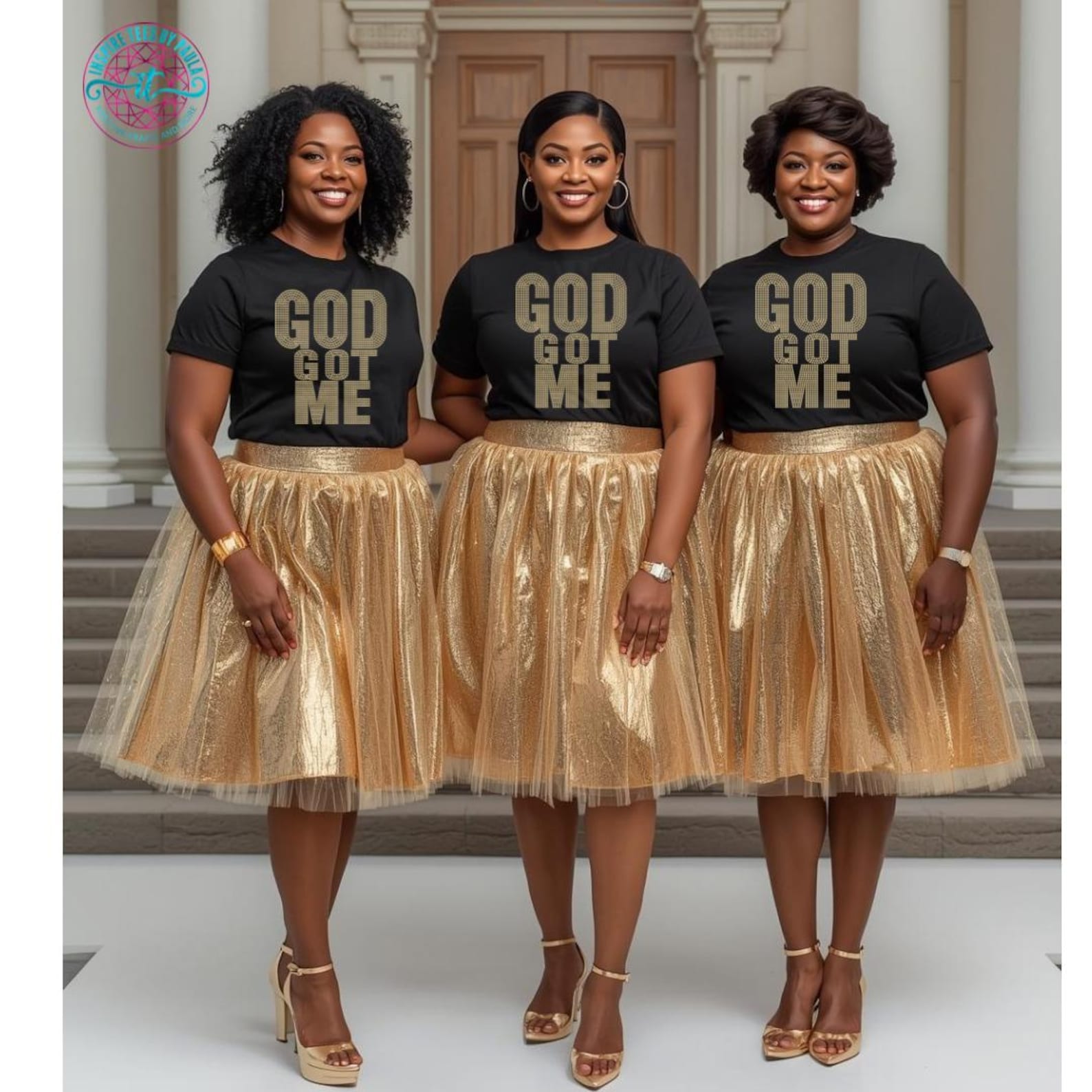 God Got Me Bling T-shirt | Faith Statement Tee | Rhinestone Style ...