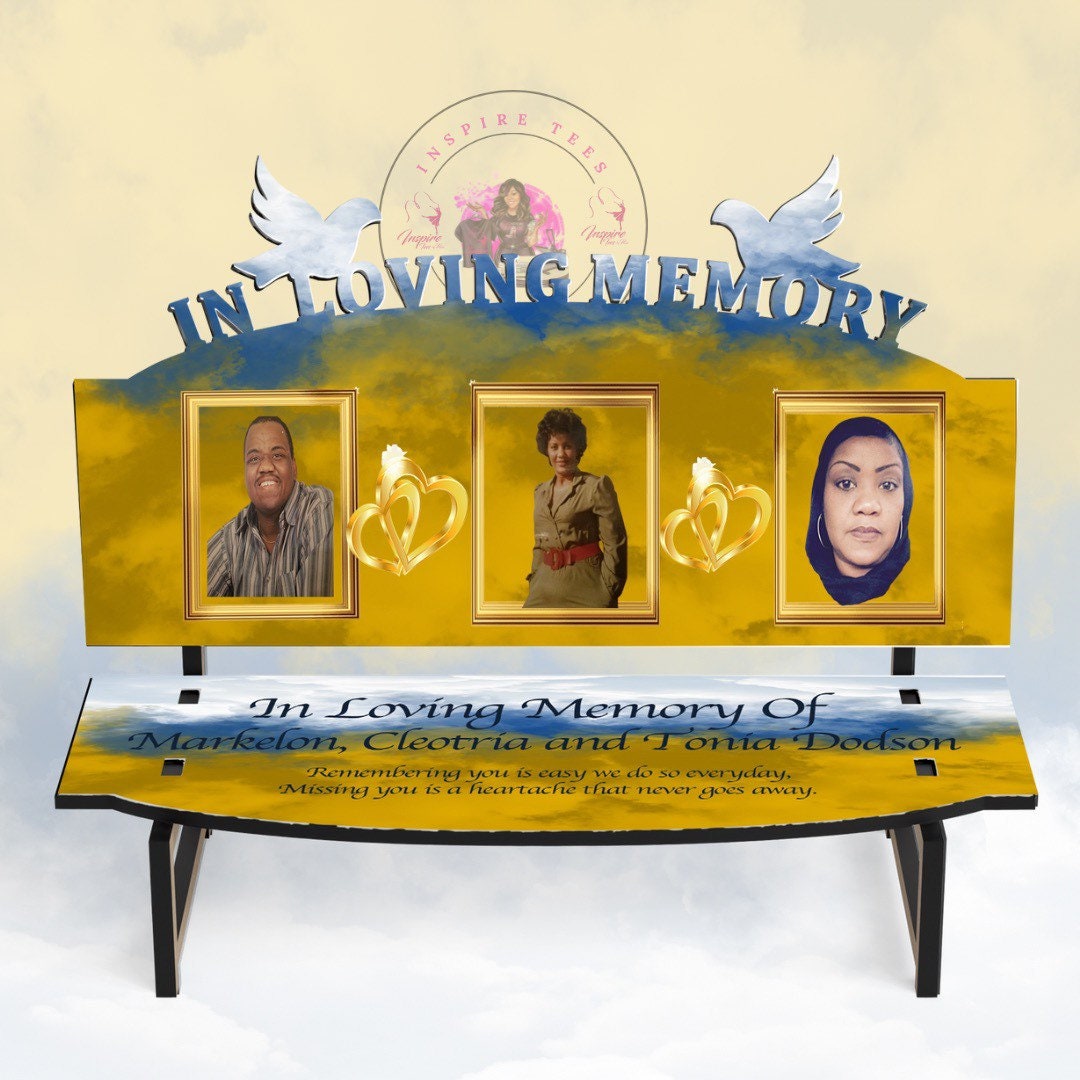 Keepsake Memorial Bench - 3 Family Members - Etsy