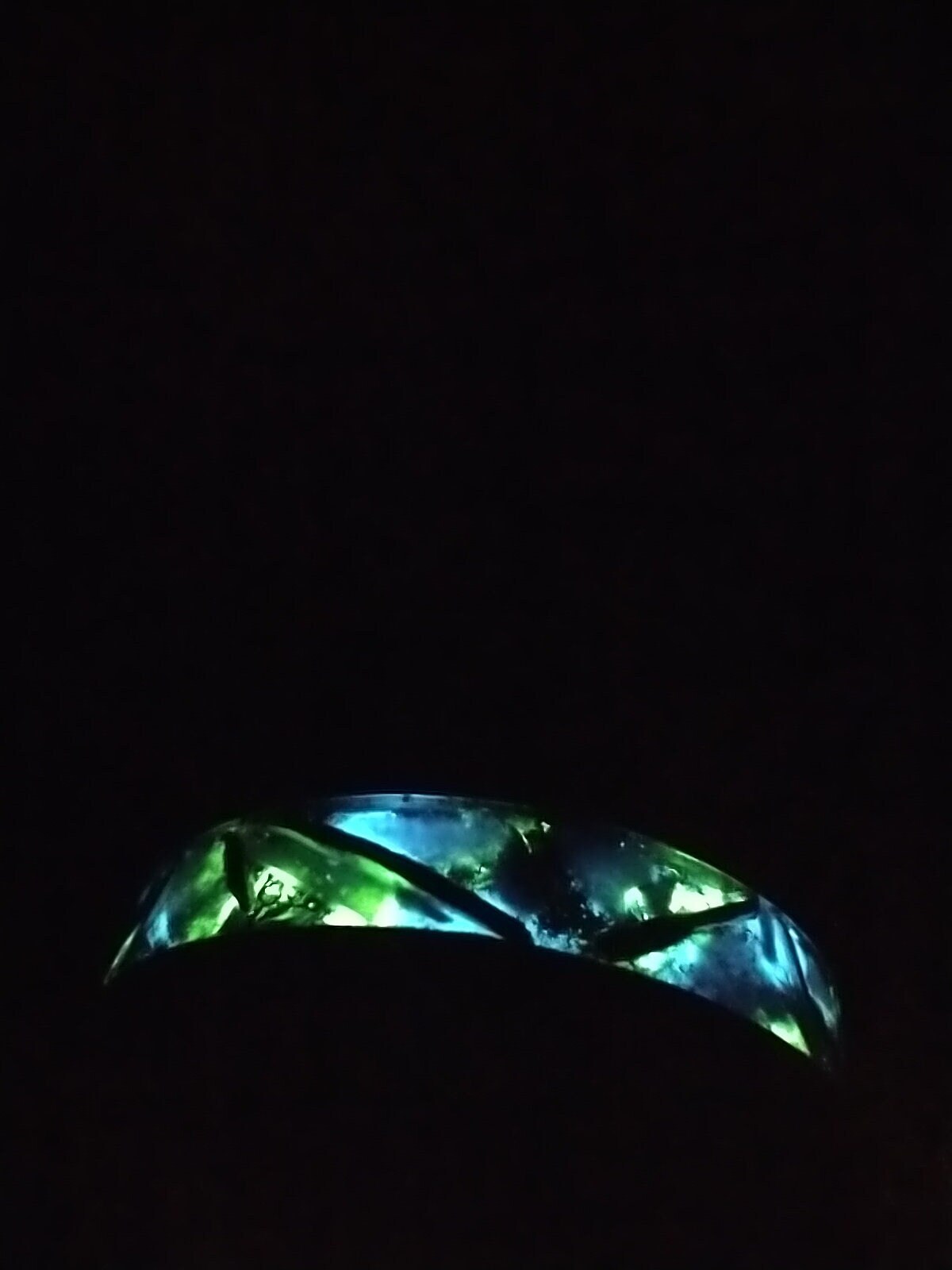 The Space Surfer - Dragon Fire + Blue Fire Opal Meteorite Ring - Etsy