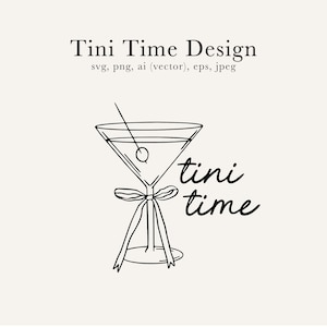 Tini Time Design, Martini Bach Design, Martini Design, Martini SVG ...