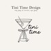 Tini Time Design, Martini Bach Design, Martini Design, Martini SVG ...