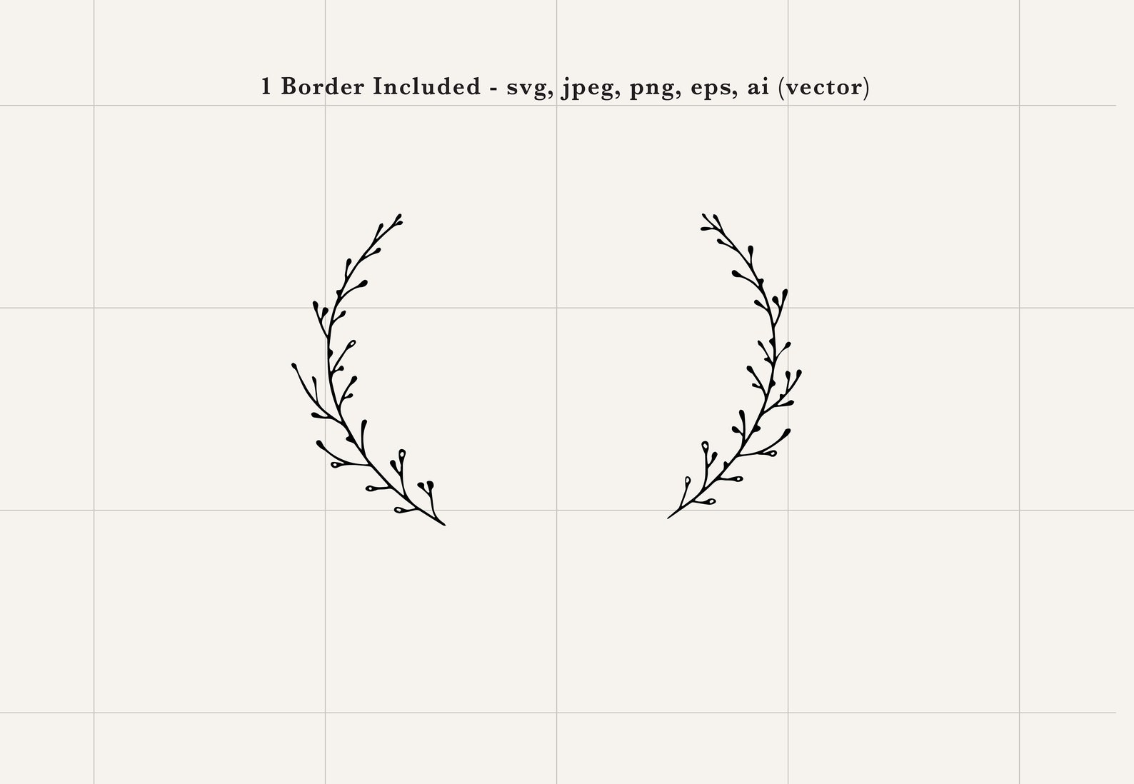 Border SVG Sprig Border Border Clip Art Wreath SVG Leaf - Etsy